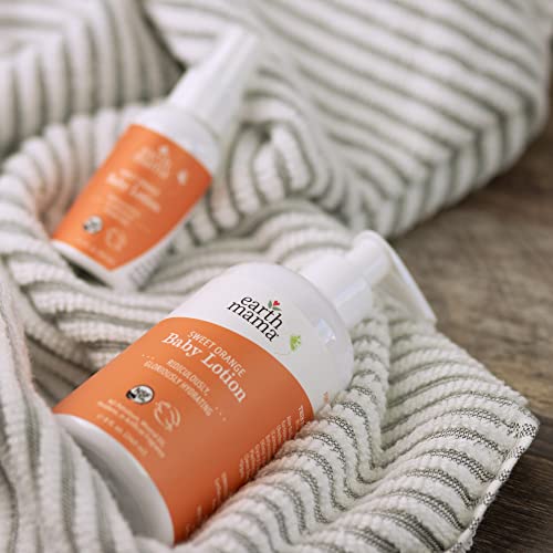 Earth Mama Sweet Orange Baby Lotion | Nourishing Organic Calendula + Rooibos for Sensitive Skin, 8 Fl Oz