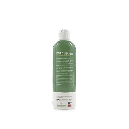 Bark 2 Basics Dog Ear Cleaner, 16 oz - All Natural, Witch Hazel, Gentle Aloe Vera and Chamomile Extract Base, Breaks Through Tough Wax