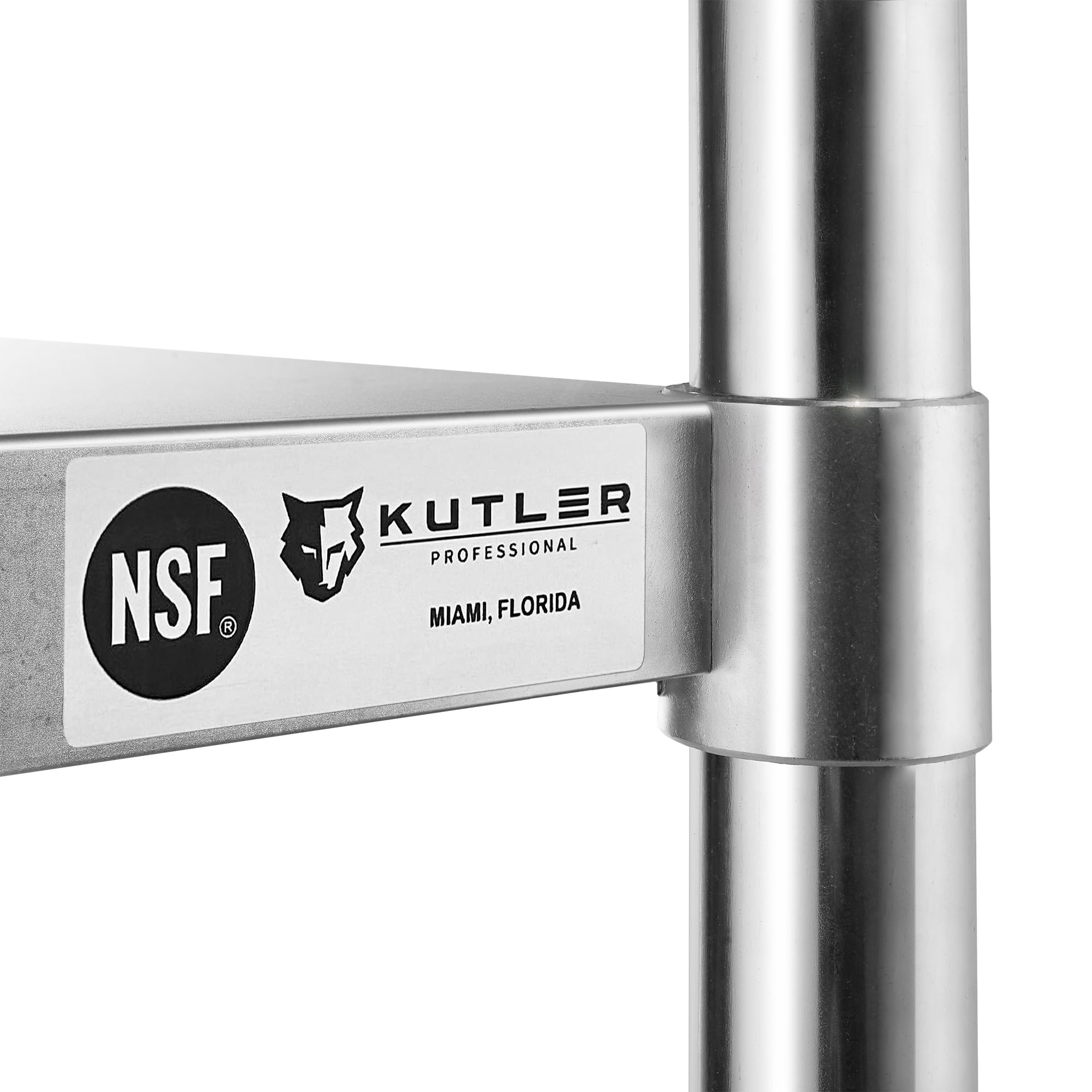 KUTLER Stainless Steel Table 24 x 12 Inches, NSF Heavy Duty Commercial Kitchen Prep and Work Table with Undershelf for Restaurant, Hotel, Home