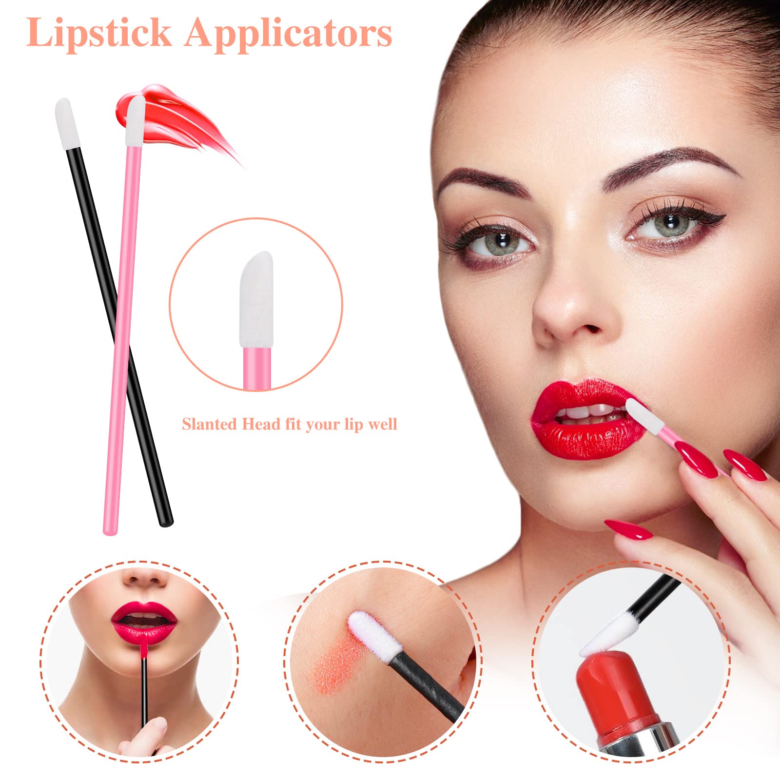 306 PCS Disposable Makeup Applicators Tools Kit 70 Disposable Eyeliner Brushes 100 Mascara Wands Eyelash Brush 100 Lipstick Applicators 30 Eye Shadow Brush