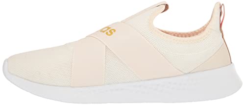 adidas Women's Puremotion Adapt Running Shoe, Off White/Off White/Golden Beige, 8.5