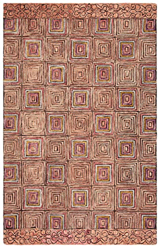 SAFAVIEH Aspen Collection 6' x 9' Pink / Blue APN285U Handmade Boho Wool Area Rug