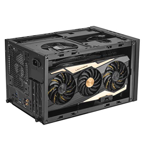 SilverStone Technology SUGO 14, SG14, Black, Mini-ITX Cube Chassis, Supports 3 Slot Full Length GPUs/ATX PSU / 240mm AIO, 4 Removable Panels, SST-SG14B