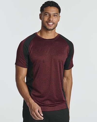 5 Pack Men’s Active Quick Dri Dry Fit Crew Neck T Shirts Athletic Running Gym Workout Short Sleeve Tee Tops Camisas Para Hombres Summer