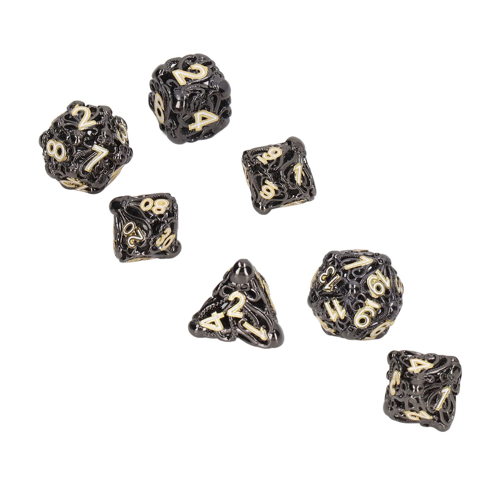 7pcs Hollow Dice Kit, Brass Hollow Dice Set for Game