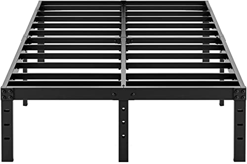 Artimorany Full Size Bed Frame, 18 Inch Mattress Foundation, Heavy Duty Steel Slats Support Platform with Underbed Storage, Easy Assembly, Non Squeak, Black