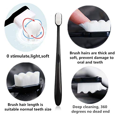 KAHIOE 4PCS/Pack 10000 Hairs Toothbrush Dental Oral Care Teeth Brush for Tooth Sensitivity Children Deciduous Tooth Pregnant Woman Postpartum