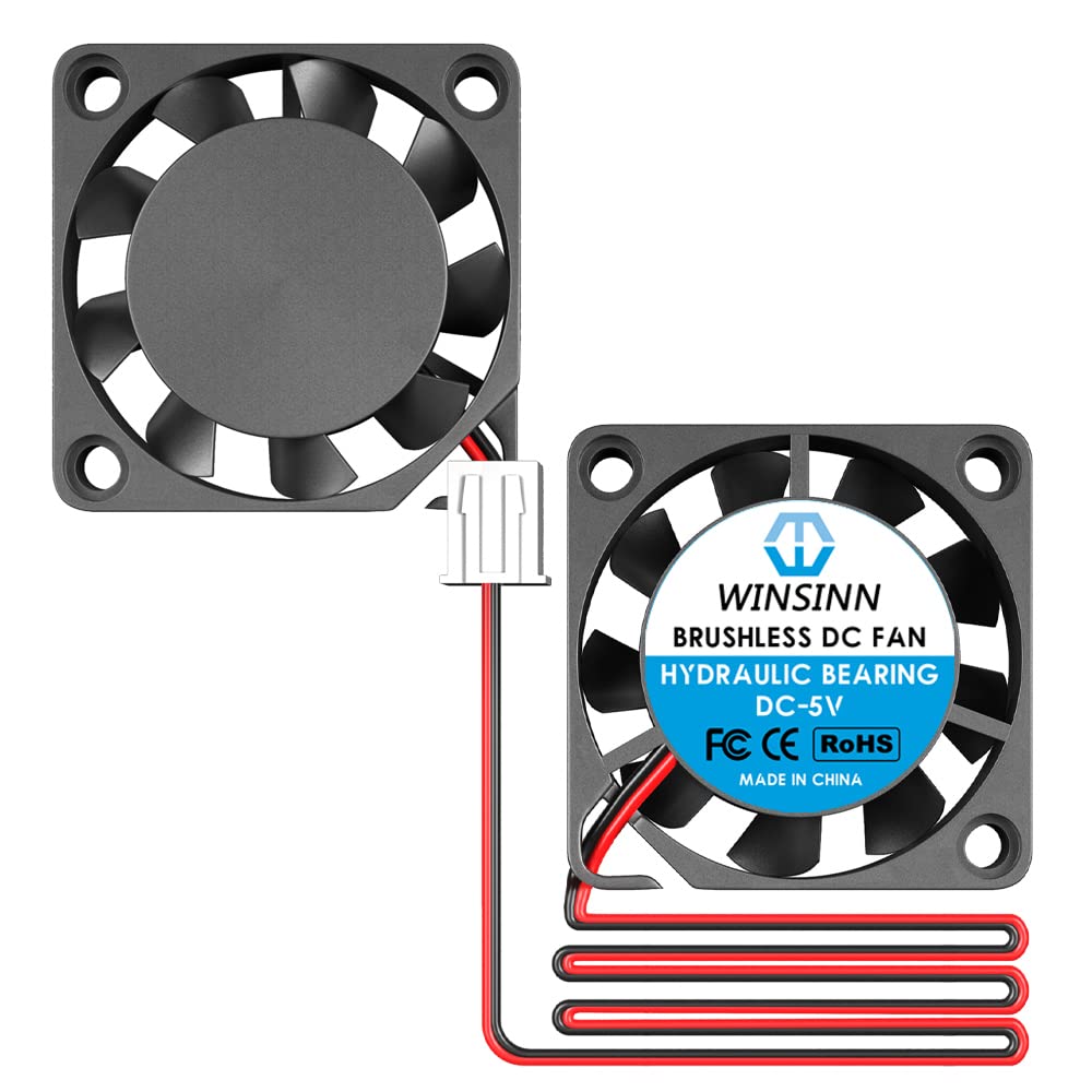 WINSINN DC 20mm Fan 5V 2006 Hydraulic Bearing Brushless Cooling 20mmx6mm 2PIN (Pack of 2Pcs)