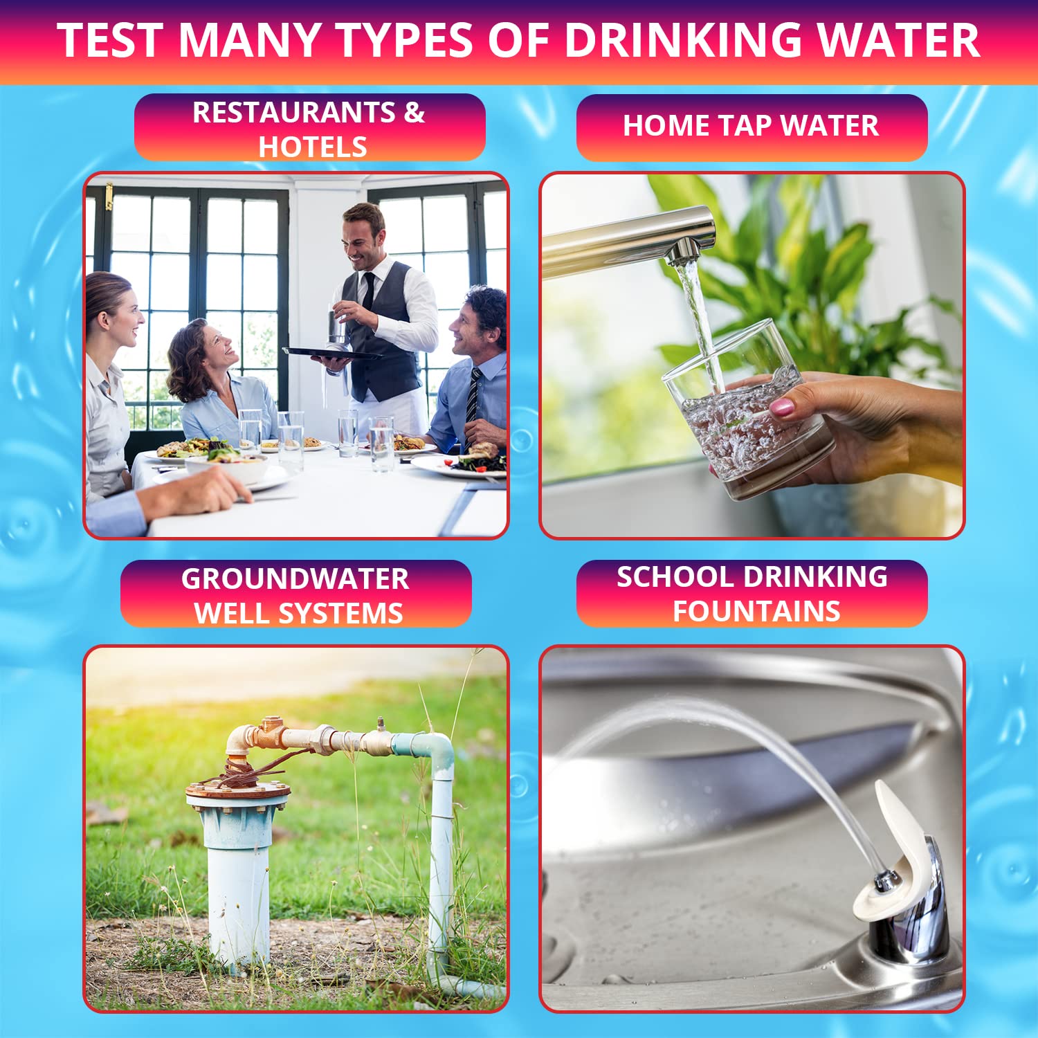 Lead Water Testing Kit for Drinking Water, Well Water Testing Kit, Water Tester Results in Minutes – Simple 3-Step Procedure, Drinking Water Test Kit - Home Lead Water Test Kit, 10 PPB Sensitivity