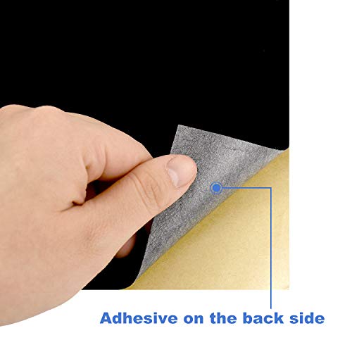 Thyores 15PCS Black Self Adhesive Felt Fabric, Soft Velvet Fabric for Jewelry Drawer Craft Fabric and Craft Making(8.3" x 11.8")