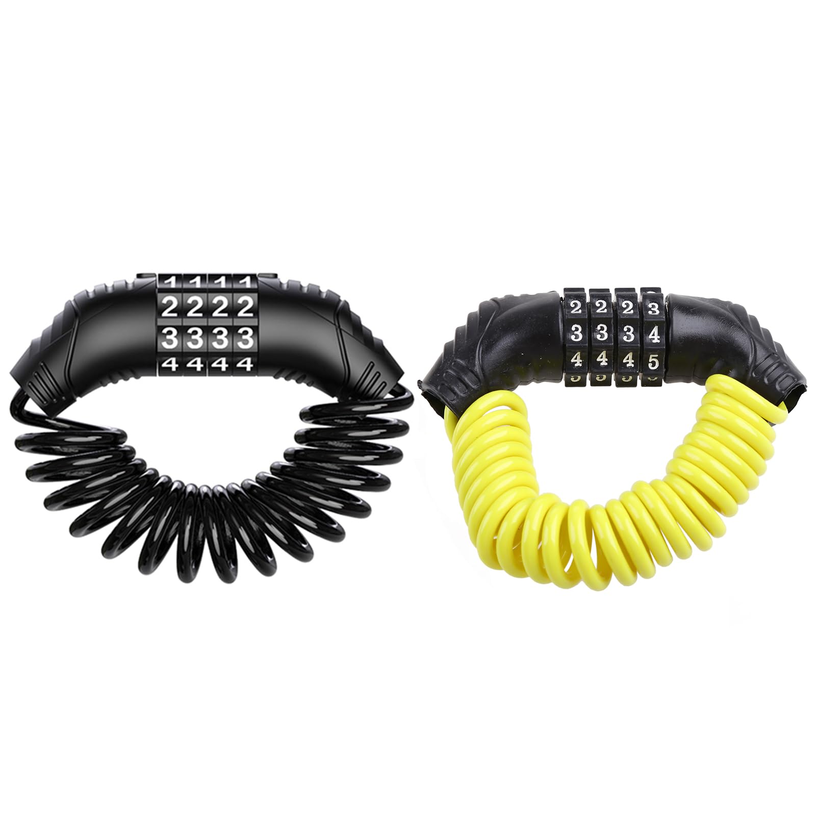 4-Digit Lock Combination Lock with Cable for Motorbike Scooter Street Bike Secures Helmet Lock