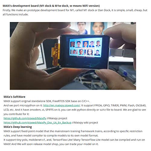 Sipeed Maix M1W Dock Kit K210 AI+lOT WiFi Development Board RISC-V Dual Core 64bit MCU for Edge Computing