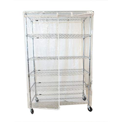 Formosa Covers Storage Shelving Unit Cover See Through PVC, fits Racks 48" W x 24D x 72H All Clear PVC (Cover only)