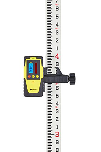 AdirPro 25-Foot Fiberglass Grade Rod β 10ths, 6-Section Telescoping Rectangular Leveling Rod β Non Glare and Corrosion Resistant β Heavy Duty Carrying Case Included
