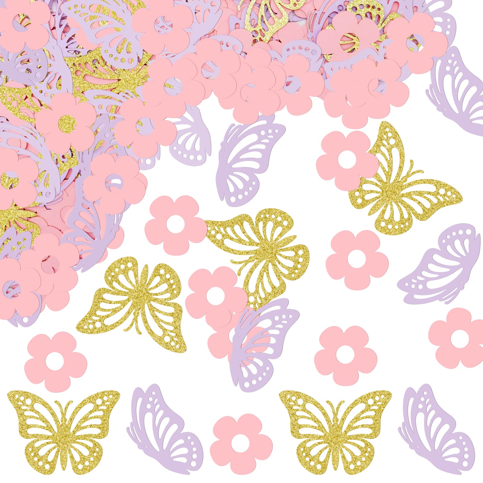 Butterfly Confetti, Spring Summer Flower Butterfly Birthday Party, Butterfly Theme Party, Wedding Bridal Shower, Baby Shower, Birthday, Tea Party Decorations (300 Pcs)