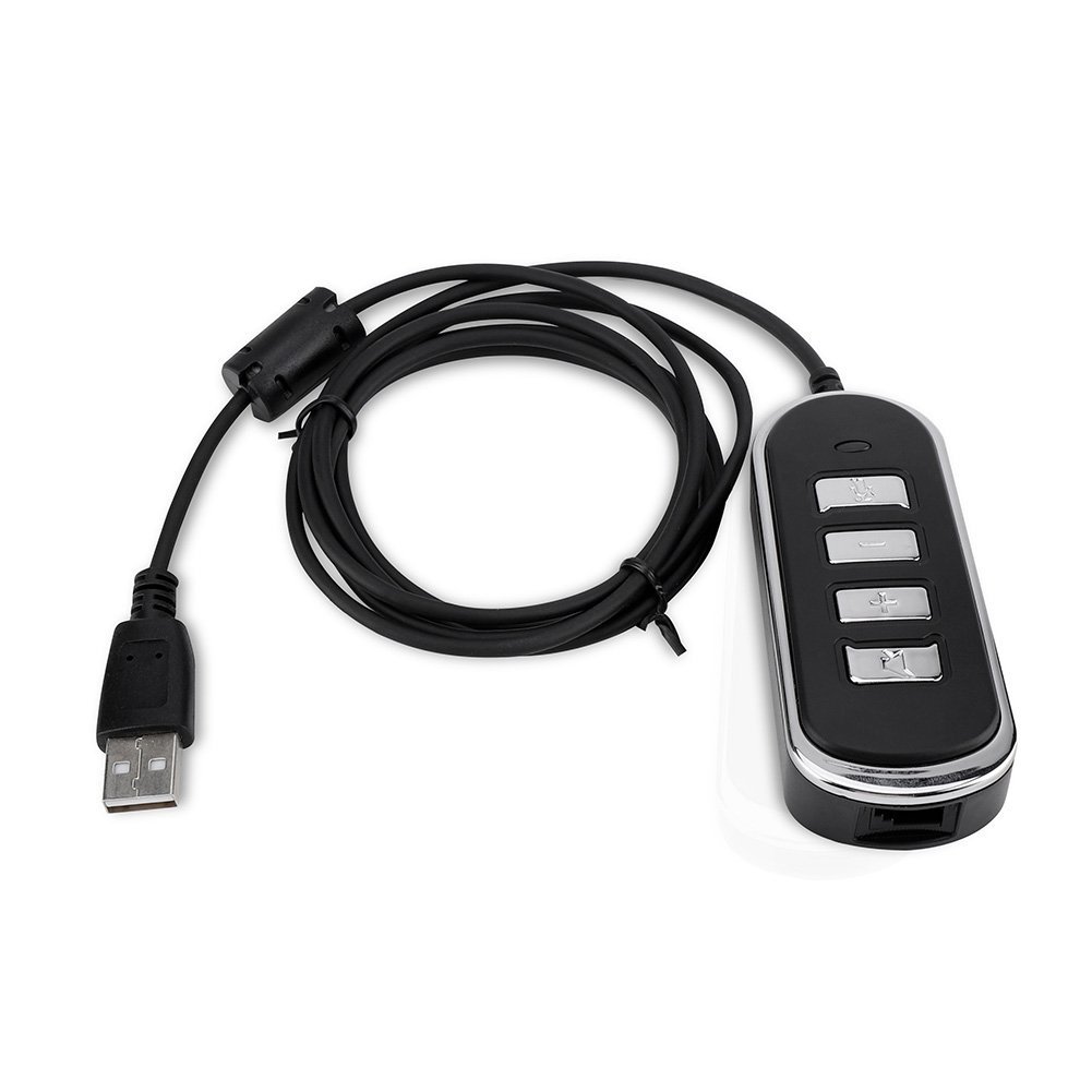 FOSA RJ9 to USB Headset Jack Cable Adapter Convertor for Audio Headphone Conversion Line Computer Headphones Line Using with Control Box