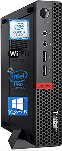 Lenovo ThinkCentre M910Q Tiny Desktop Computer, Intel Core i7-6700T Upto 3.6GHz, 16GB RAM, 256GB NVMe SSD, 4K 3-Monitor Support DisplayPort, HDMI, AC Wi-Fi, Bluetooth - Windows 10 Pro (Renewed)