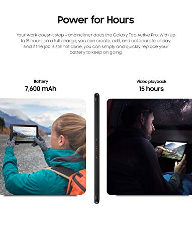 Samsung Galaxy Tab Active PRO 10.1" | 64GB & LTE (UNLOCKED) Water-Resistant Rugged Tablet, Black β SM-T547UZKAXAA