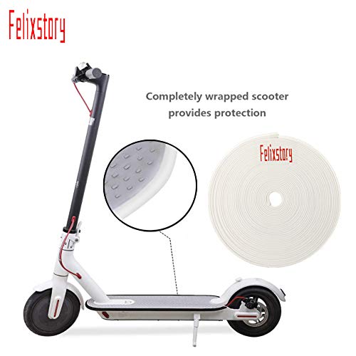 Stormytime Anti-Collision Strip Replacement for Xiaomi M365 / Pro Ninebot ES Max G30 Gotrax Electric Scooter Parts, Prevent Scooter from Friction Damage Bumper Protective (White)