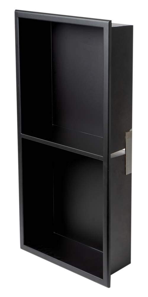 ALFI brand ABNC1224-BLA Shower Niche, Black Matte