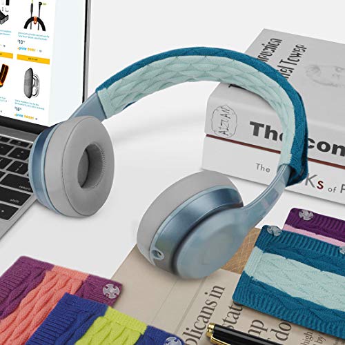 Geekria Headphone Headband Cover Compatible with Audio-Technica, Beat, Bose, AKG, Sennheiser, Skullcandy, Sony Replacement Headband/Headband Protectors/Top Pad Protector Sleeve (Pop Blue)