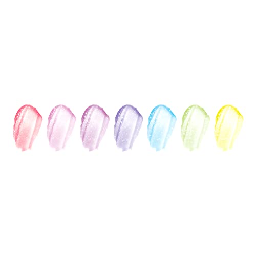3C4G Three Cheers for Girls by Make It Real - 7 Days Glitter Lip Gloss - Flavored Lip Gloss Set for Girls - Strawberry, Raspberry, Vanilla and More! - 7 Piece Lip Gloss Kit