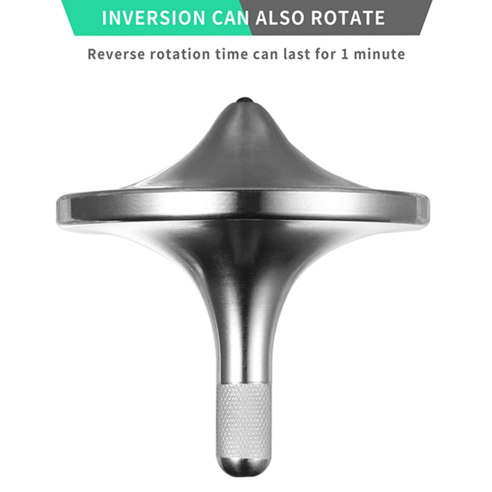CHEETOP Stainless Steel Spinning Top, Premium Exquisite Perfect Balance Well Made Metal Desk EDC Little Fidget Toy, Spin Long Time Over 6 Minutes, Great Value (Silver,Medium Diameter 29mm)