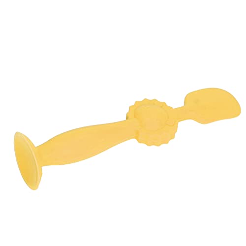 Baby Diaper Cream Spatula, 5.9 Inches Baby Butt Cream Applicator Soft Silicone Diaper Cream Spatula Applicator Baby Diaper Rash Cream (Yellow)