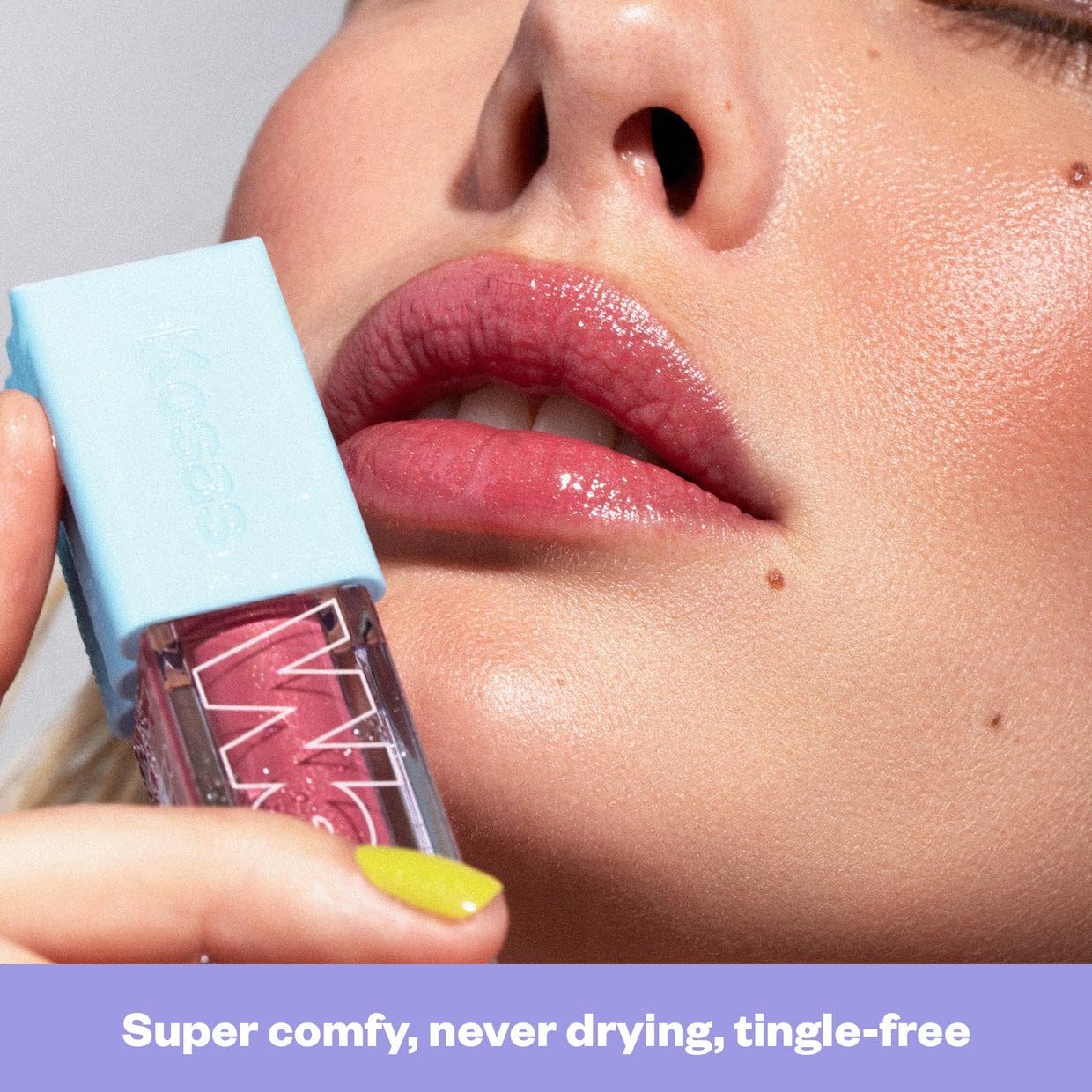 Kosas Wet Lip Oil Gloss - Hydrating Lip Plumping Treatment with Hyaluronic Acid & Peptides, Non-Sticky Finish (Malibu)