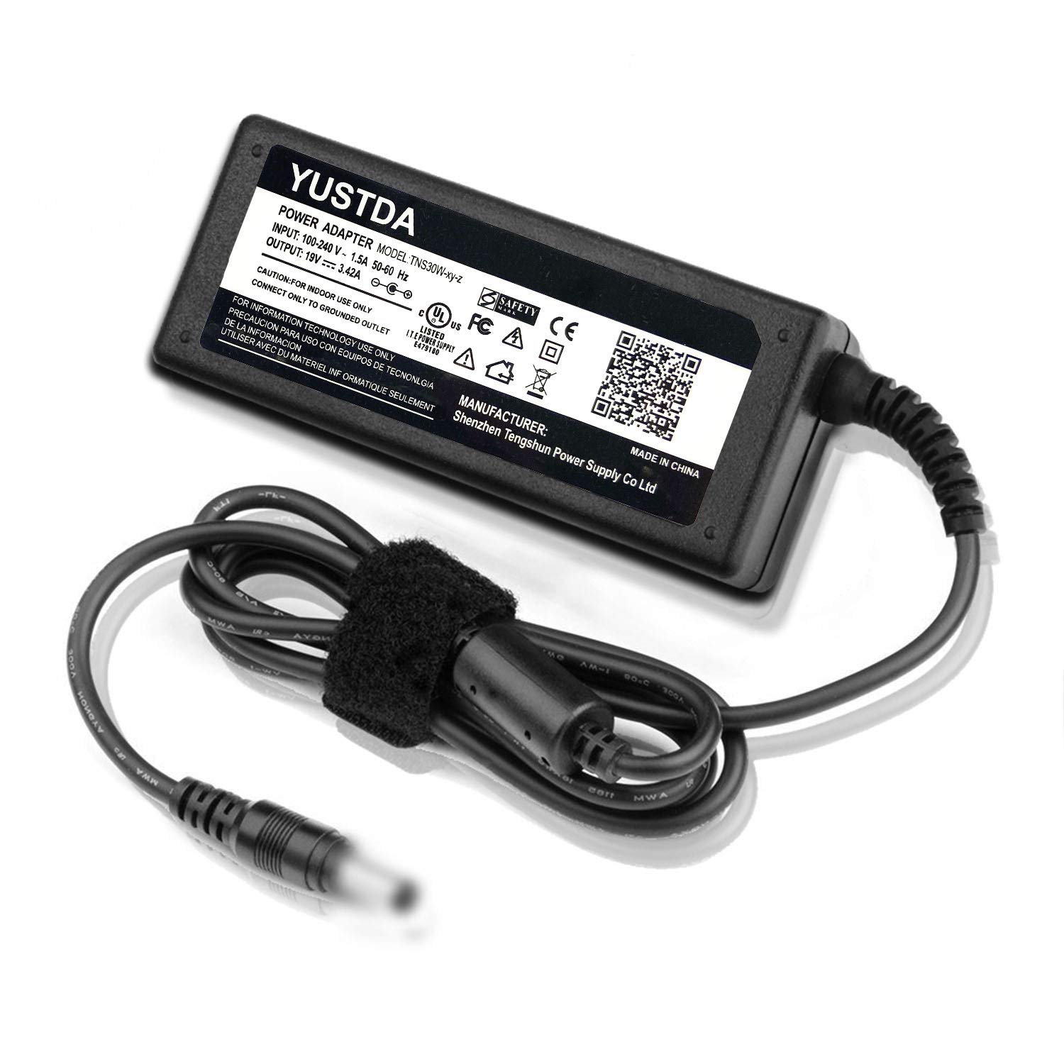 Yustda 19V AC/DC Charger for LG 24BL450Y-B 24BK430H-B 24MC57HQ-P 24 inch IP IPS Monitors Power Supply