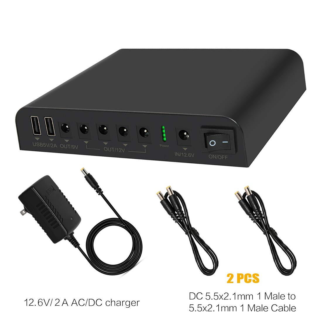 TalentCell Mini UPS Uninterrupted Power Supply 27000mAh 97.2Wh Lithium ion Backup Battery Pack with DC 12V/9V and 18W USB-A/USB-C PD Output for Router/Modem/LED Light, CCTV Camera, Smartphone and more