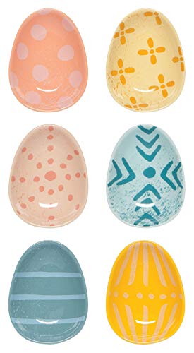 Now Designs Easter Egg Pinch Bowls, Multi Colored - 1 oz | Set of 6
