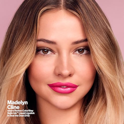 Revlon ColorStay Satin Ink Liquid Lipstick, Longwear Rich Lip Colors, Formulated with Black Currant Seed Oil, 022 Black Cherry, 0.17 fl oz