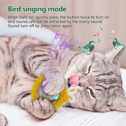 AUKL Interactive Cat Toys Ball with Super Driver, Motion Activate Electric Cat Toy Recommend on Wool Carpet (Robot)