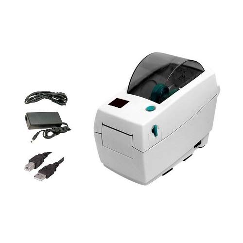 Zebra LP2824 Barcode Label Printer, Direct Thermal, USB Interface, 2 Inch, with Power Supply