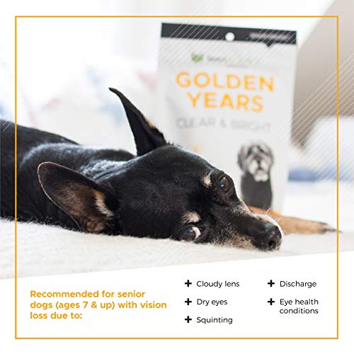 VetriScience Golden Years Clear and Bright for Senior Dogs, Chicken Liver, 60 Soft Chews - Promotes Eye Health with Powerful Antioxidants