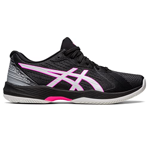 ASICS Men's Solution Swift FlyteFoam Tennis Shoes, 11.5, Black/HOT Pink