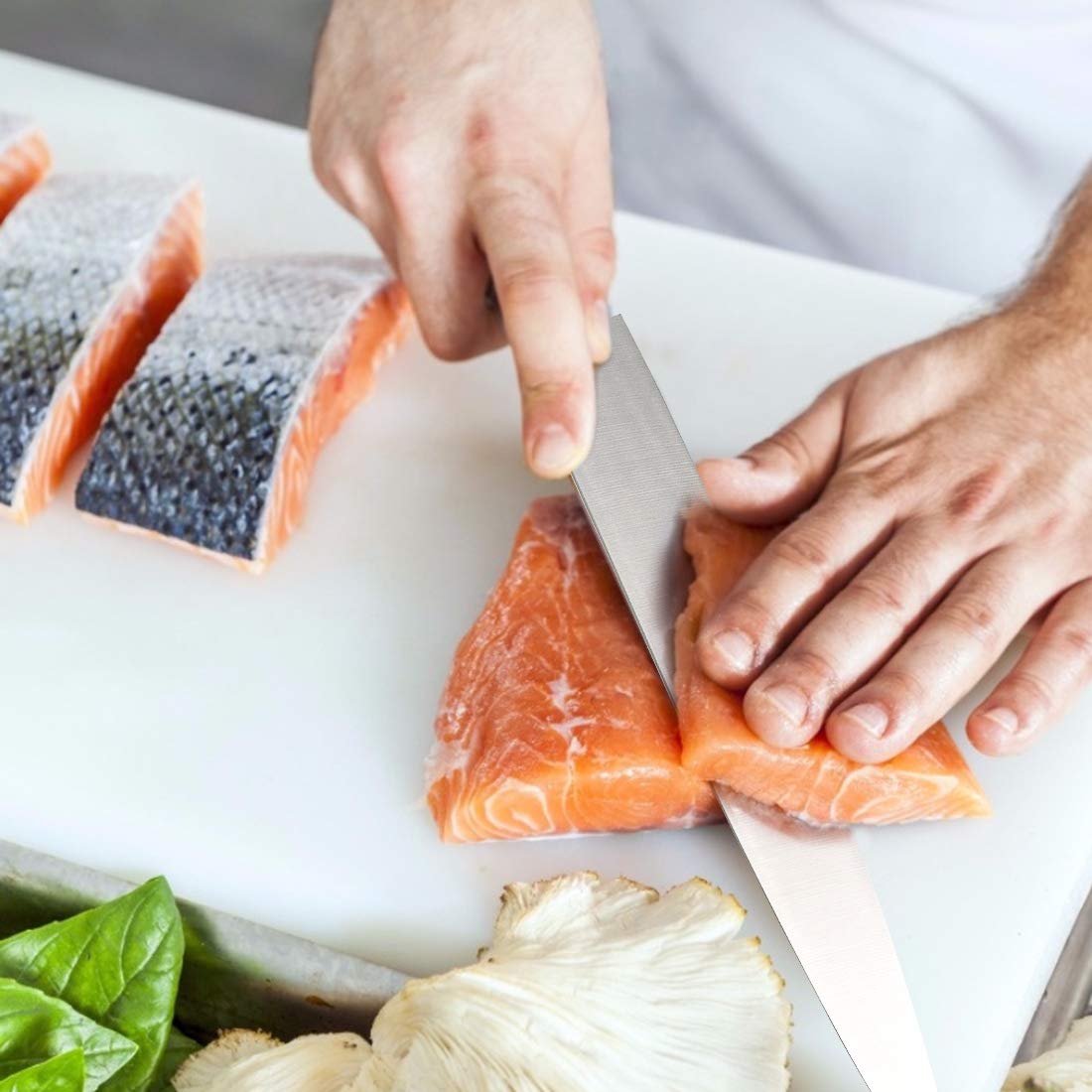 sawkit Sashimi Sushi Knife 7-9 Inch/Fish Perfect Boning Knives/Bread Chef's/For Cutting Sushi/Sashimi Fish Filleting Slicing/Very Sharp Stainless Steel Blade Meat and Peeling Multi-Purpose Kitchen