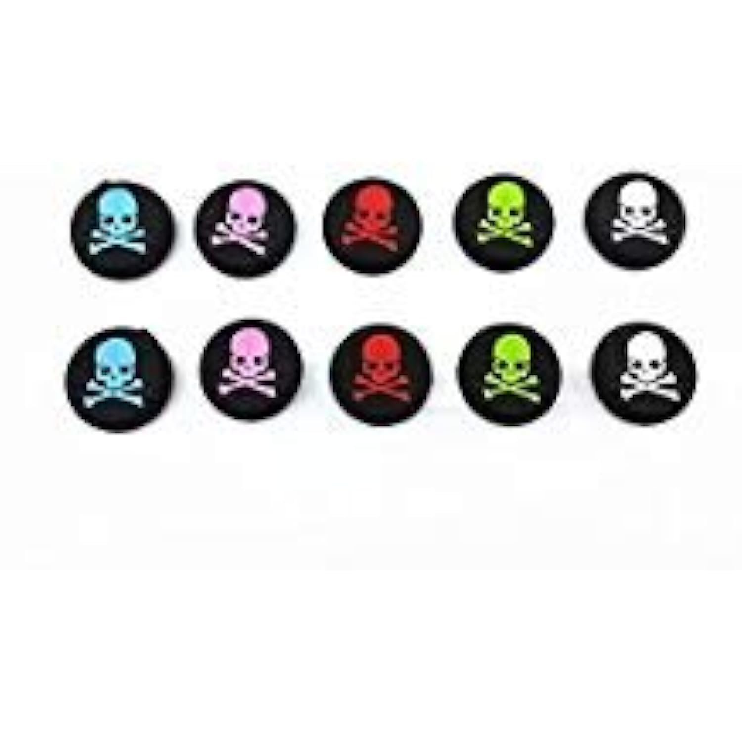 5 Pairs Skull Thumb Stick Grip Cover Caps For PS4 PS3 Xbox One Xbox 360 PS2