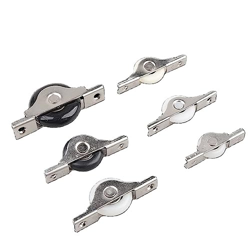 Bathroom Kitchen Sliding Door Roller Wardrobe Copper Runners Window Caster Wheel Pulley for Cabinet Furniture Hardware 2Pcs (Color : A2)