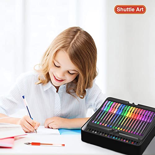 Shuttle Art Gel Pens, 120 Pack Gel Pen Set Packed in Metal Case, 60 Unique Colors with 60 Refills for Adults Coloring Books Drawing Doodling Crafts Scrapbooking Journaling