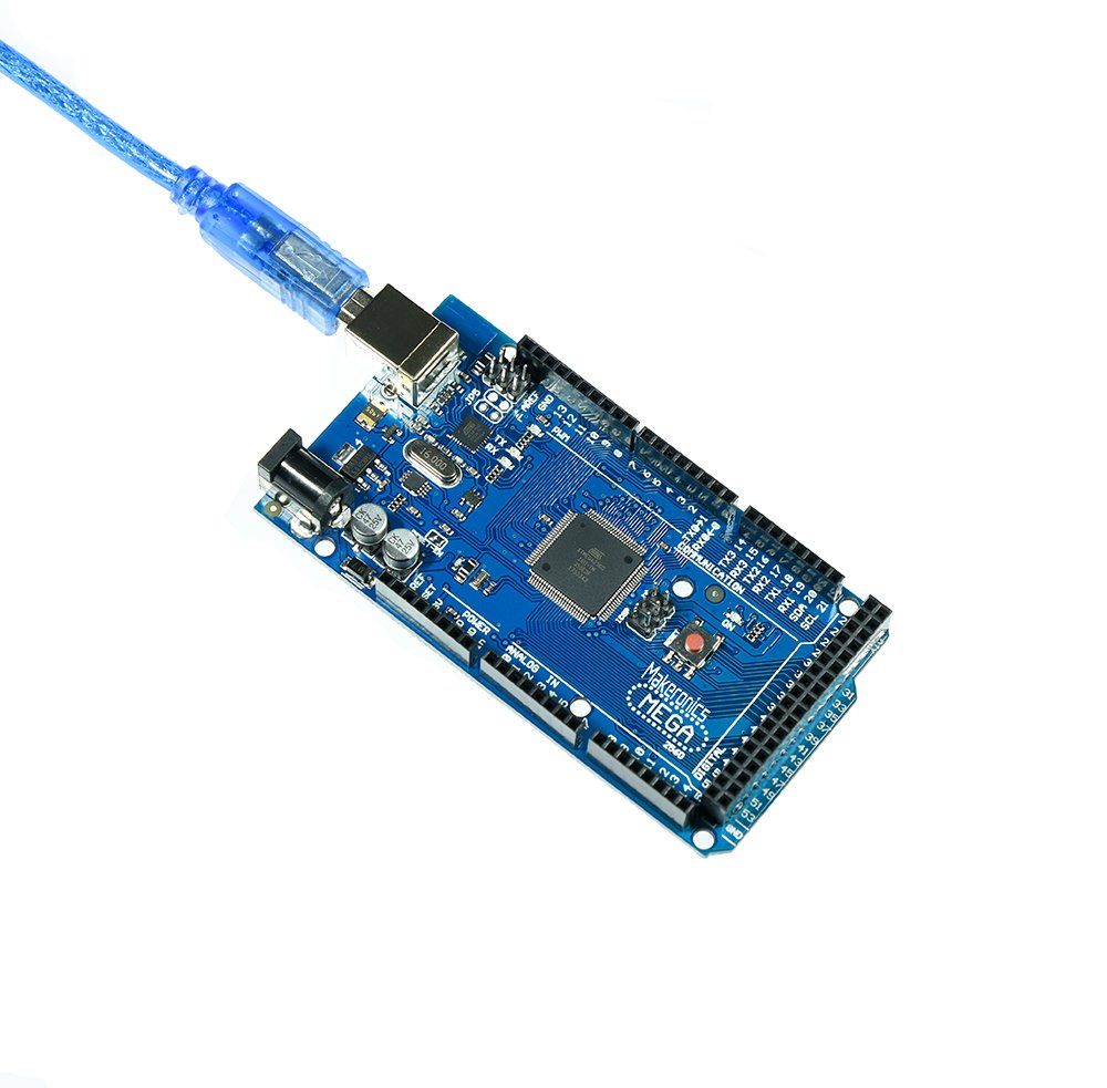 Makeronics Microcontroller Board and RAB 7-in-1 Breadboard Holder with USB Cable Compatible with MEGA 2560 R3 ATMEGA16U2 and Arduino IDE