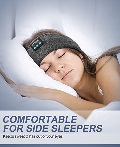 ASMRBAND Sleep Headphones Wireless Sports Headband, Headband Headphones 10Hrs Bluetooth Headband with Soft Cozy Earbuds Comfortable Sleeping Headphones for Side Sleepers, Cool Tech Gadgets Unique Gift