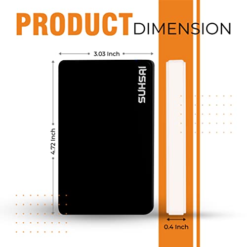 SUHSAI 100GB Ultra Slim Portable External Hard Drive USB 3.0 Storage Backup - 2.5" HDD Storage Memory Expansion Compatible with Laptop, PC, Desktop, PS4, PS5, Mac - Rapid Data Transfer - Black