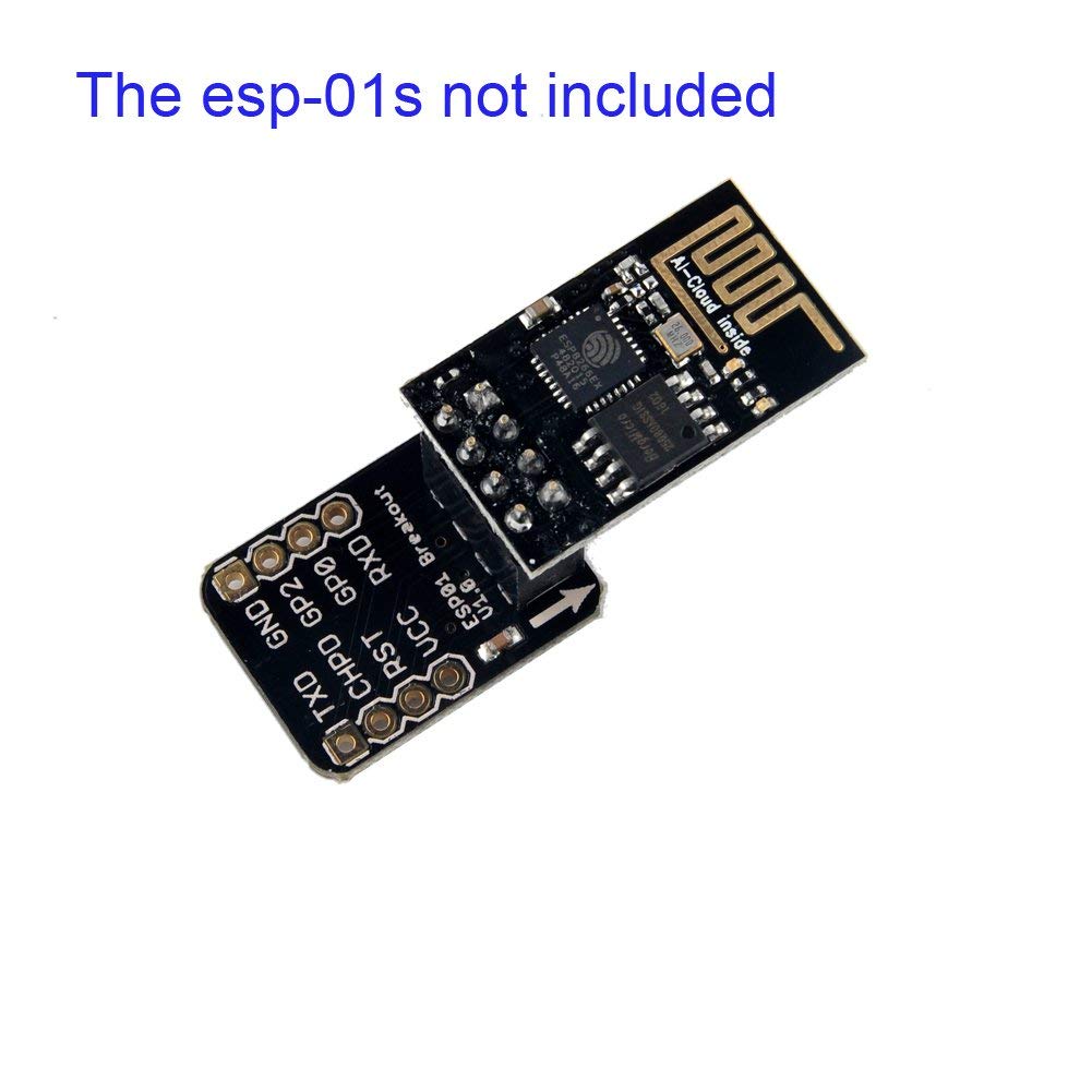 Stemedu ESP8266 ESP-01 Adapter ESP01 Breakout Board for ESP01S Wireless Serial WiFi Transceiver Network Module, Combo 10.