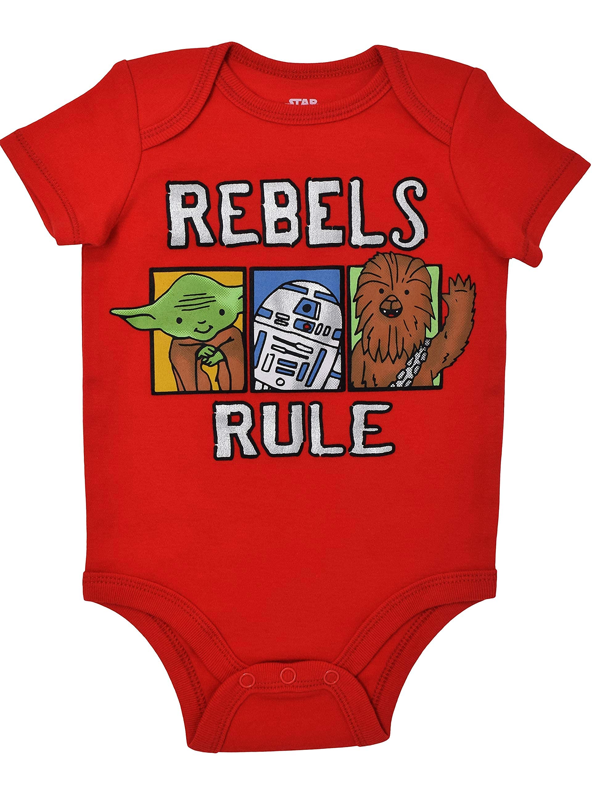 STAR WARS Baby Boys 5 Pack Bodysuits Darth Vader Chewbacca Storm Trooper 6-9 Months