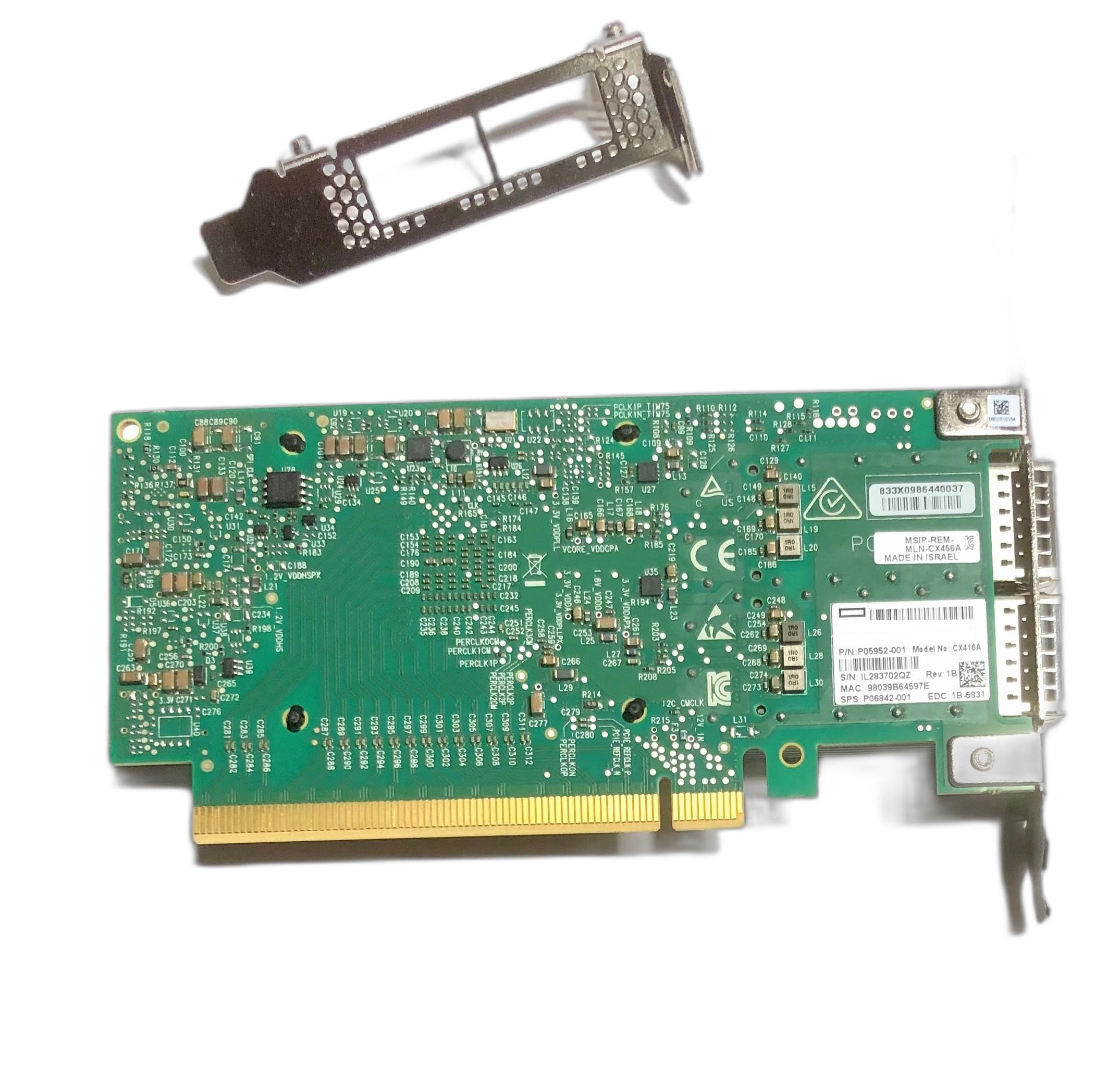 Mellanox CX416A ConnectX-4 40/56Gbe Dual-Port QSFP EDR PCi-Express 3.0 x16 Network Adapter Card MCX416A-BCAT