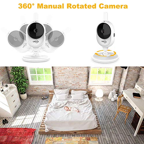 LBtech Video Baby Monitor with One Digital Camera and 4.3'' Color LCD Screen,Infrared Automatic Night Vision,Power Saving On/Off,Up to 960 ft Range