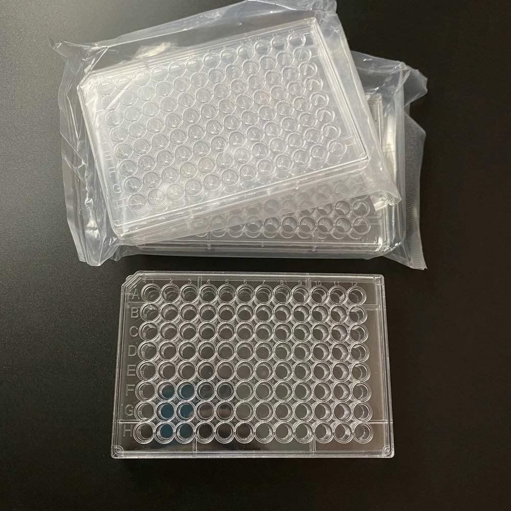Tissue Culture Plate 96 Well - with Lid, Flat Bottom, Individual Pack (Pack of 10)
