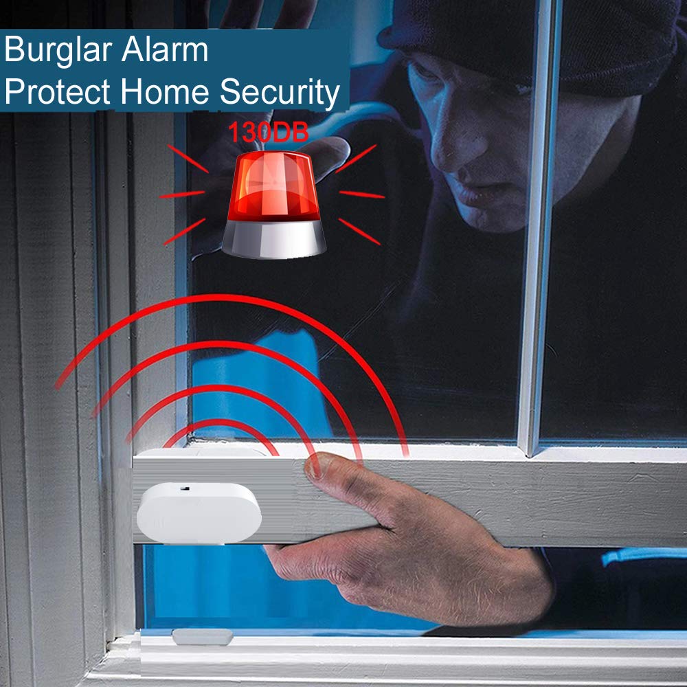 Evernary Door Window Alarm, Wireless Pool Door Alarm for Home Kids Saftey with 120dB Loud 4 Working Modes, Magnetic Sensor for Garage Business Apartment Office (7Pack)